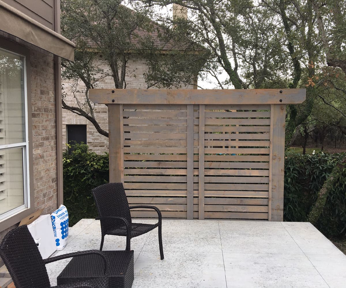 Slatted Patio Privacy Wall