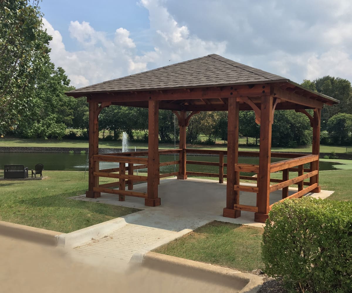 Park Pavilion with Railing
